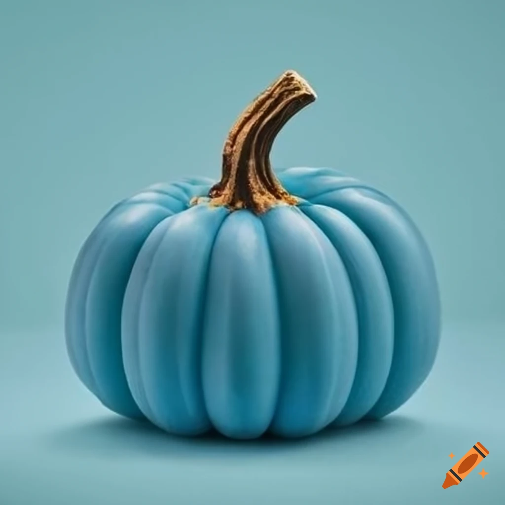 Light blue pumpkin on Craiyon