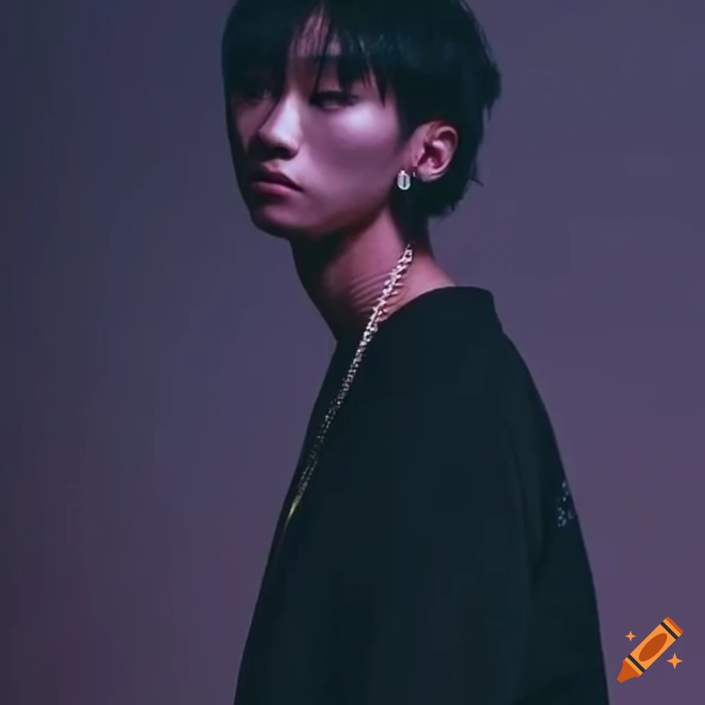 Japanese male, 90's hip-hop aesthetic on Craiyon