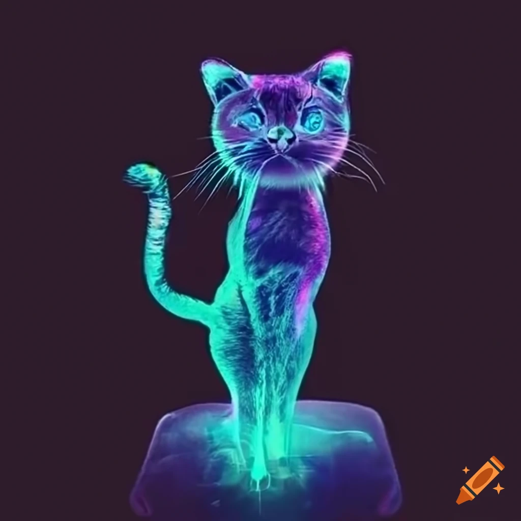Hologram cat on Craiyon