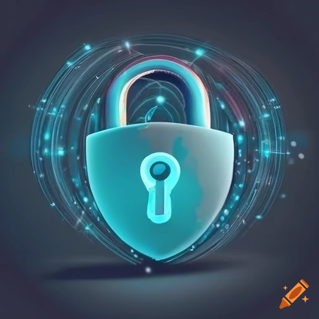 Create an image that represents data protection and security, such as a lock or shield ...