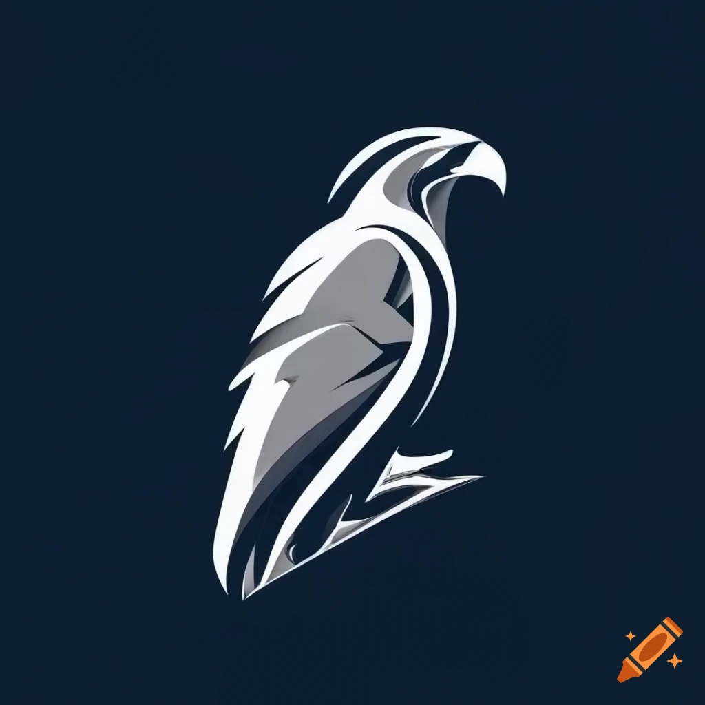 Corporate logo of a falcon, in the style of vector, vector drawing ...