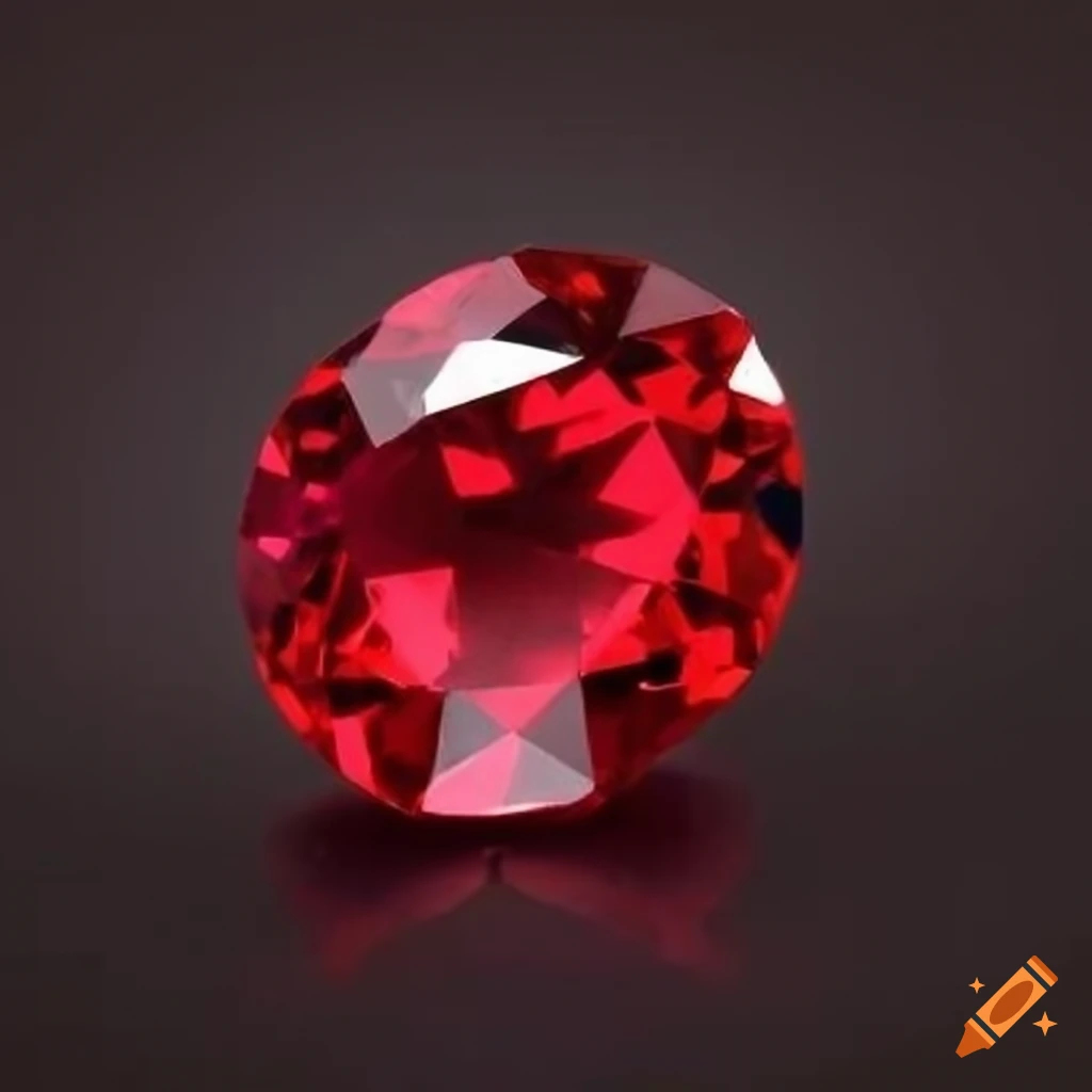 Red gem stone on Craiyon