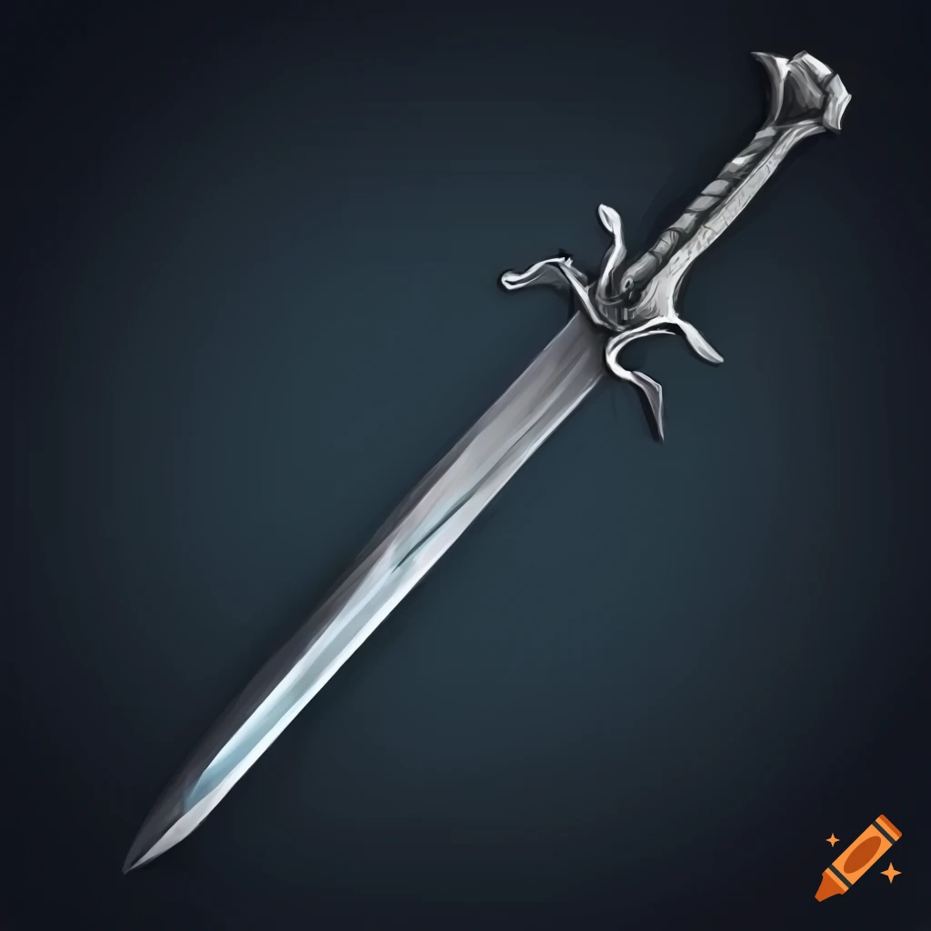 Silver sword, top-down view