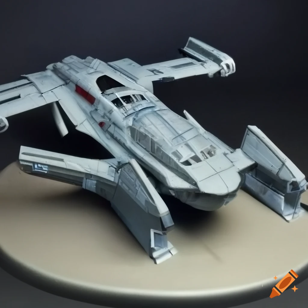 Detailed starship fighter model designed by gerry anderson and built by ...