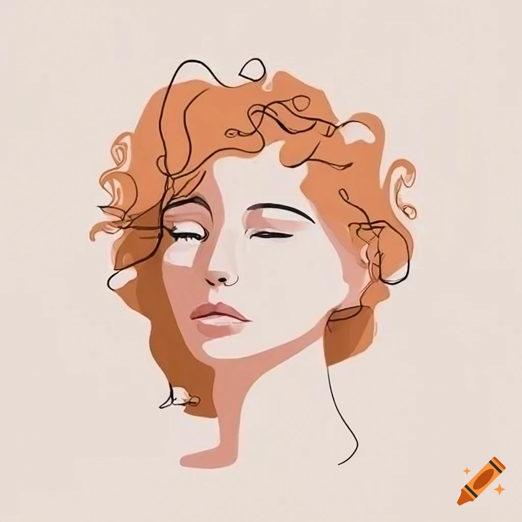 Minimalist, single line drawing, simple portrait on Craiyon