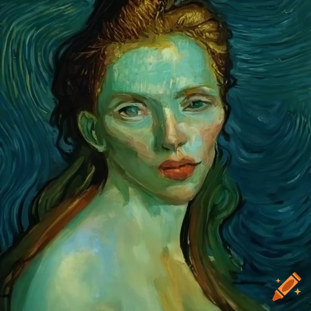 Mermaid by van gogh minimalistic