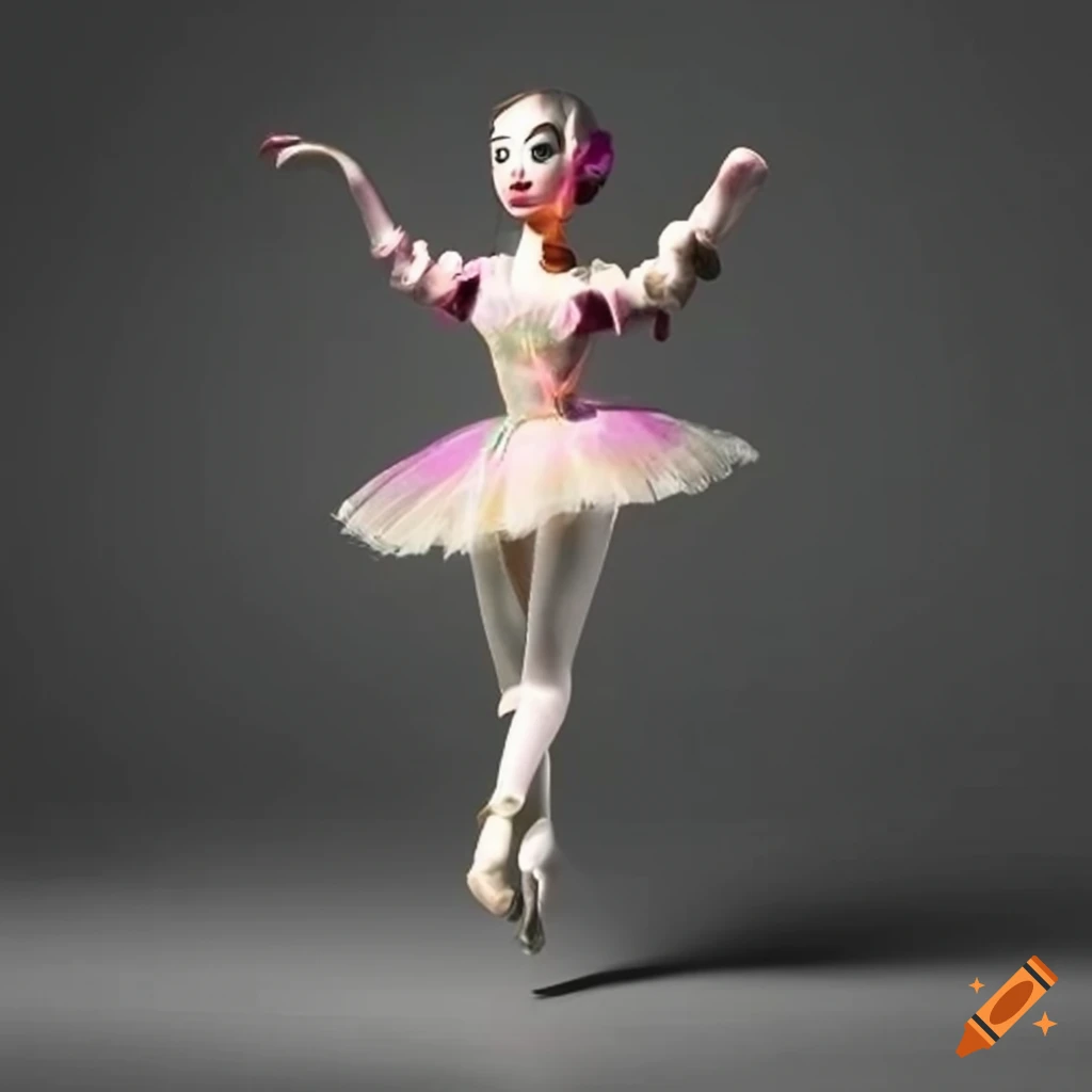 An animatronic designed to resemble an elegant and graceful ballet ...