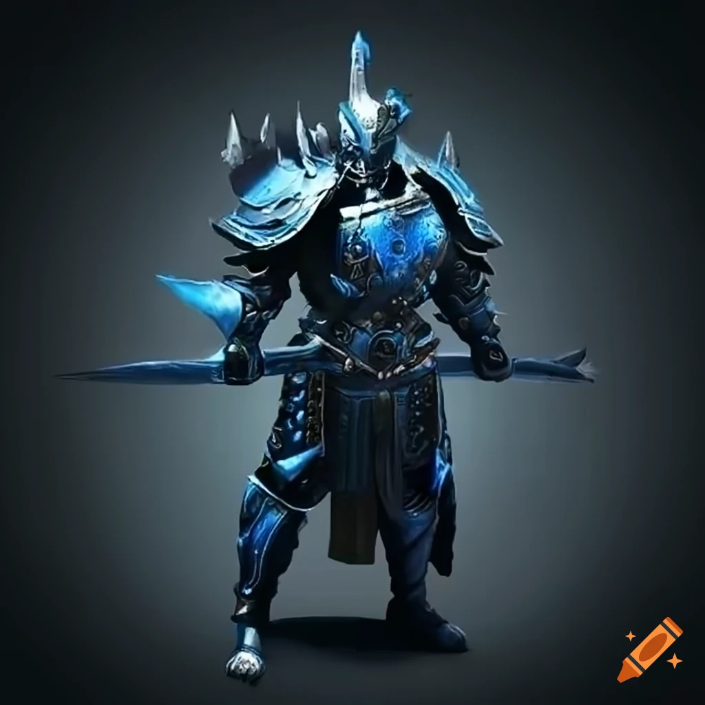 Blue armored kings guard on Craiyon