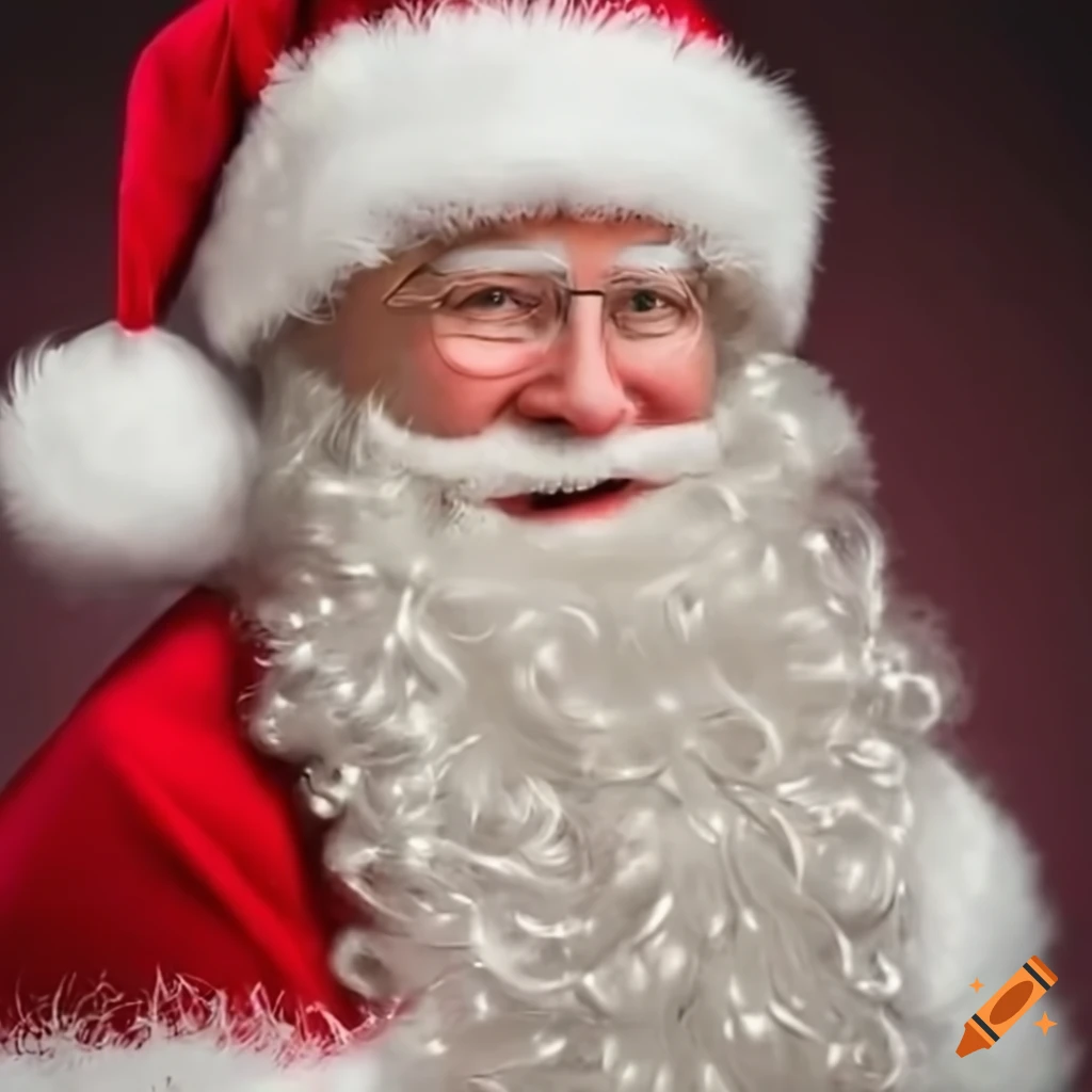 Smiling santa clause portrait on Craiyon