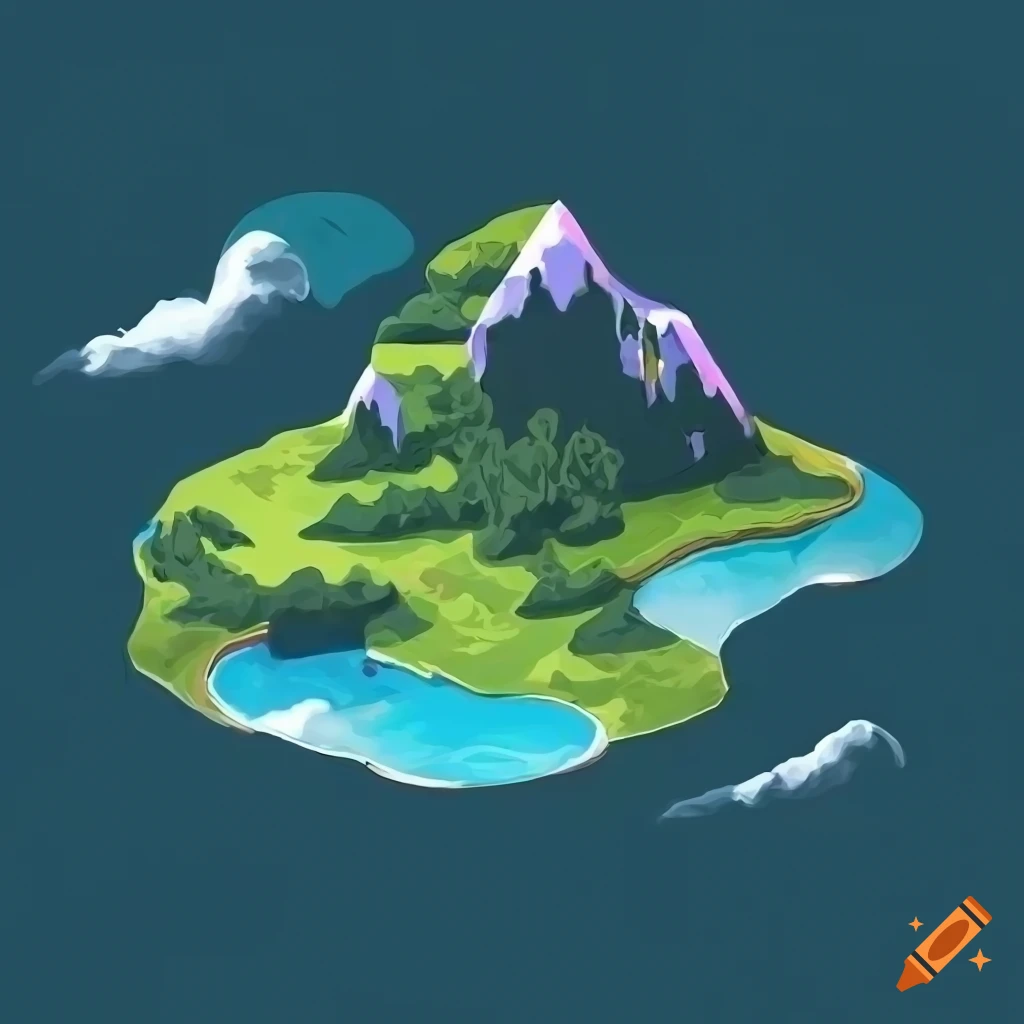 Mountain landscape roads immersive illustration minimalistic logo of a ...