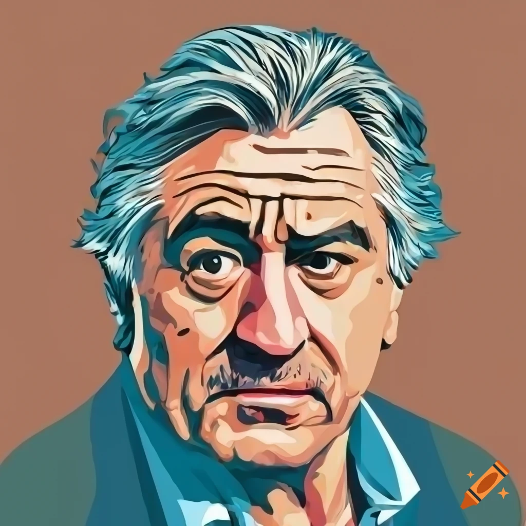 Vector portrait of robert de niro on Craiyon