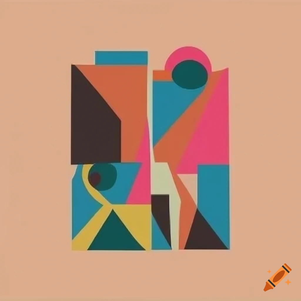 Picasso type art work with stong colors and geometric shapes, Wall-to ...