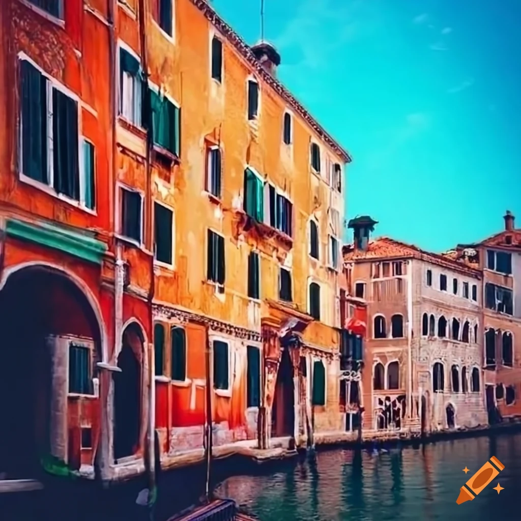 Venice, italy, studio ghibli style on Craiyon