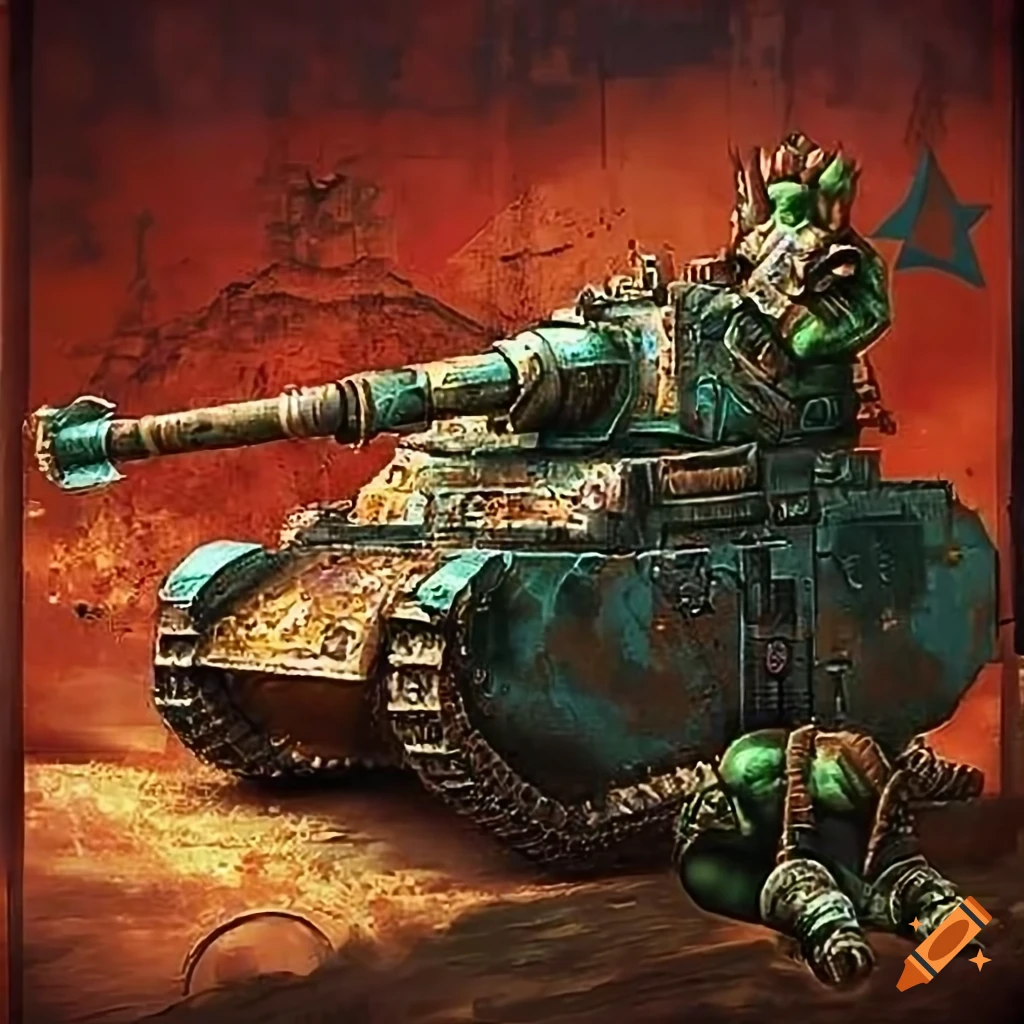 Kaiser empire german warhammer ork tank steampunk diselpunk teslapunk ...