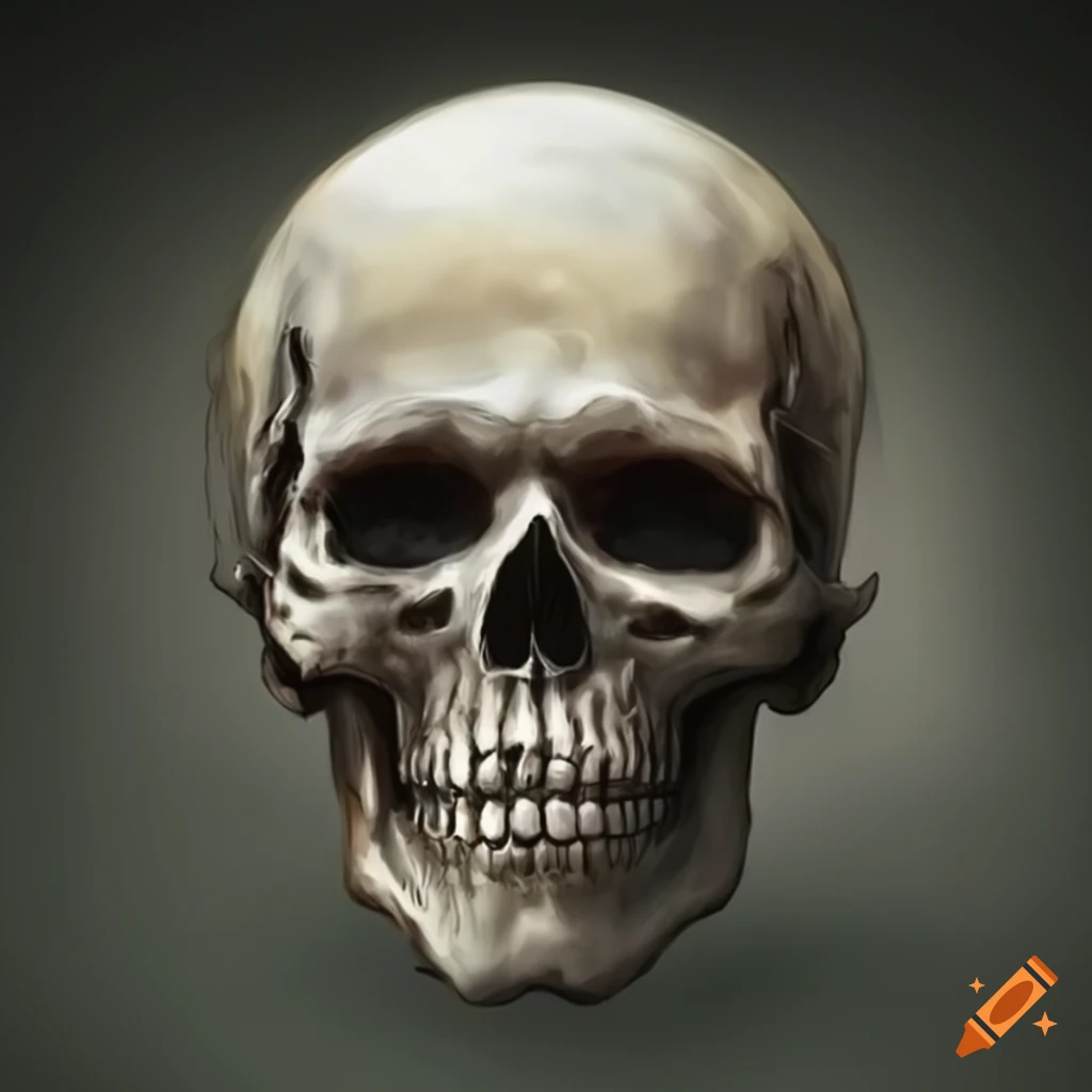Create an extremely extraordinary and super detailed skull dream scene