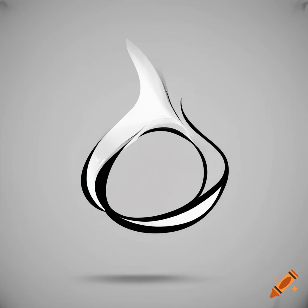 A logo with white ink style design