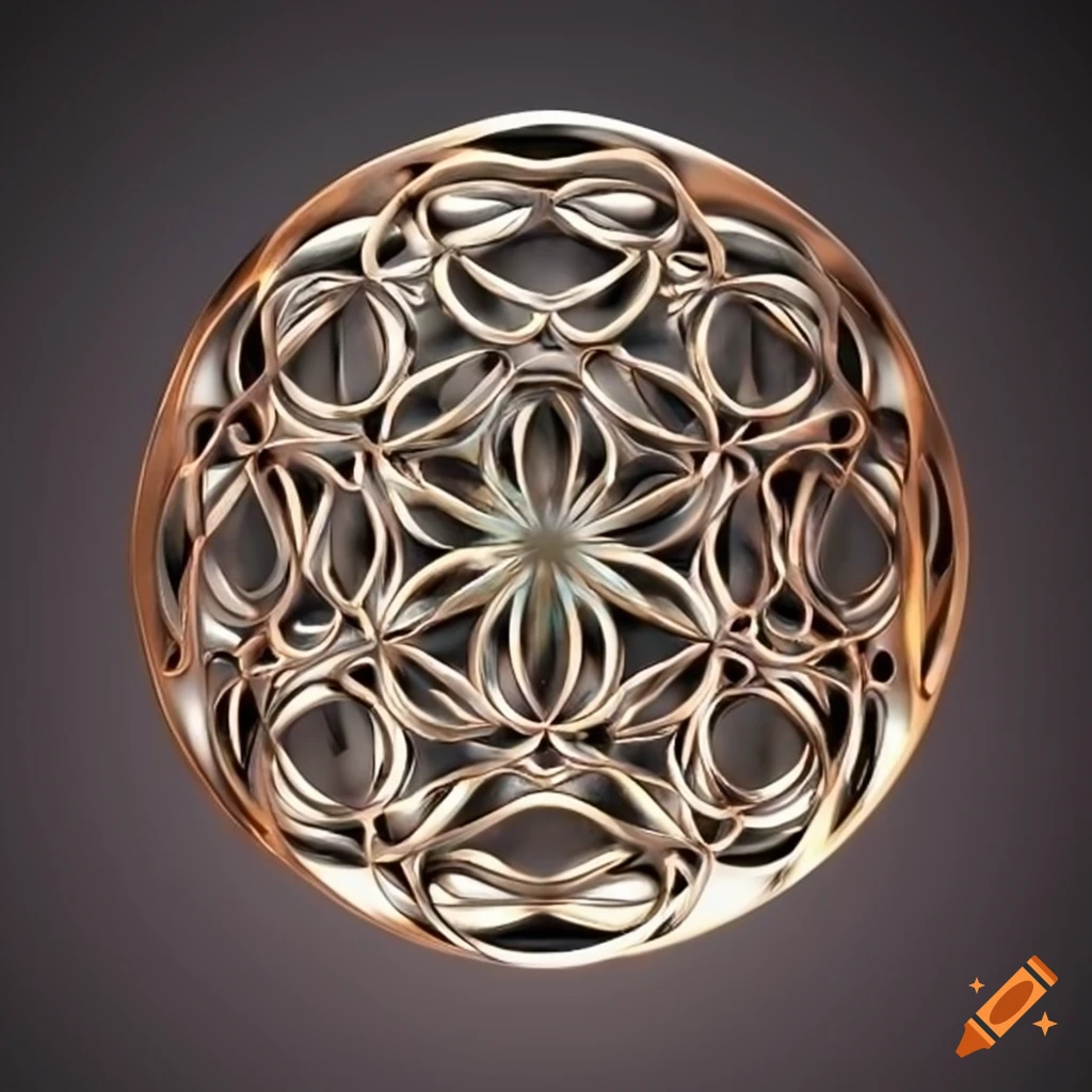 3d metal flower of life singularity