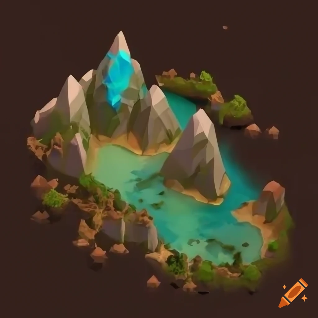 Fantasy map from above map aerial memorabilia top isometric for a ...