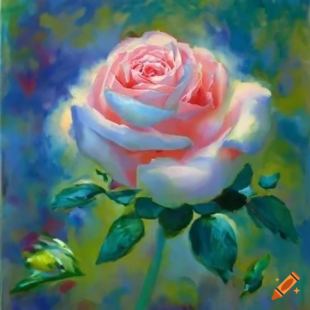 Monet roses on Craiyon