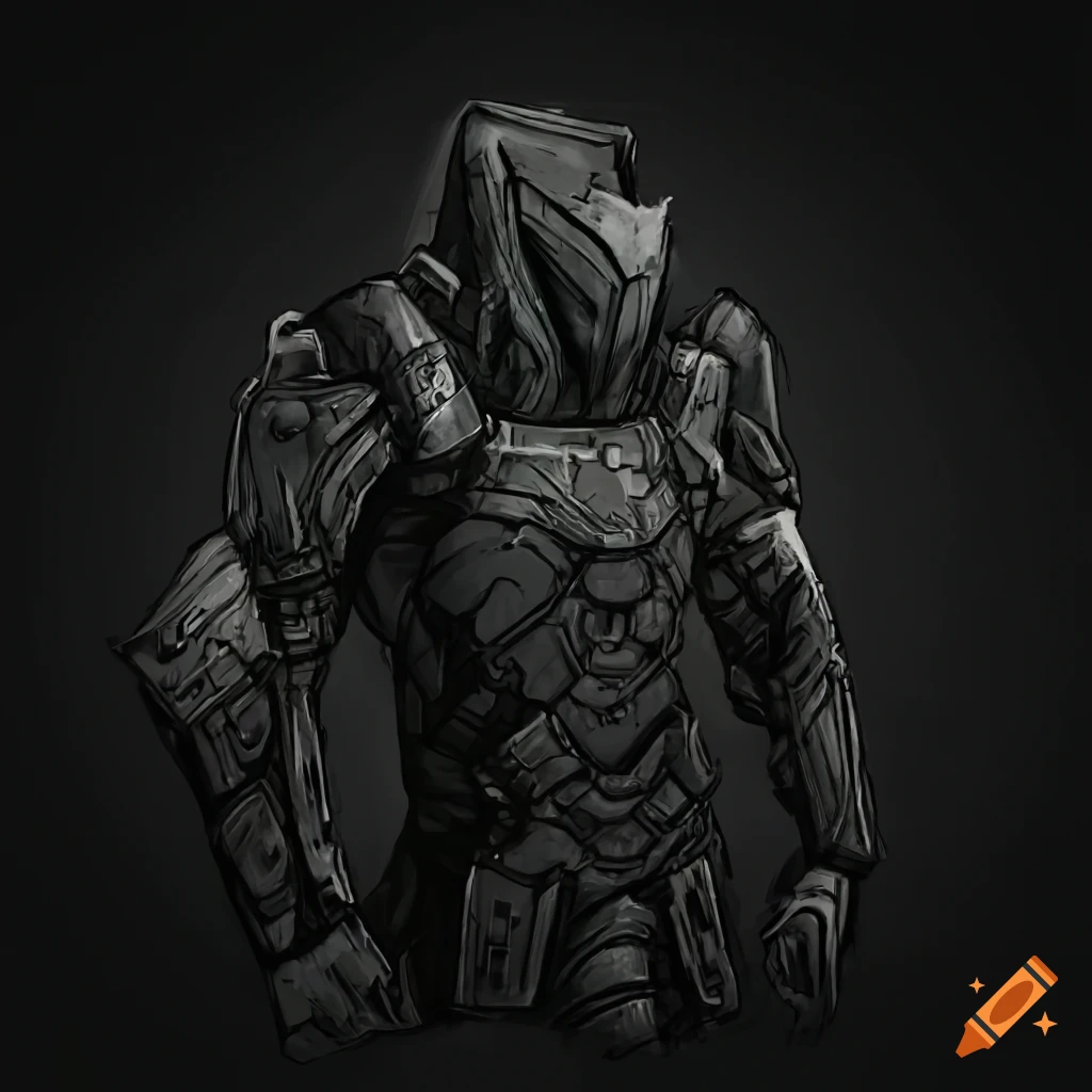 Armored cyberpunk skin on Craiyon