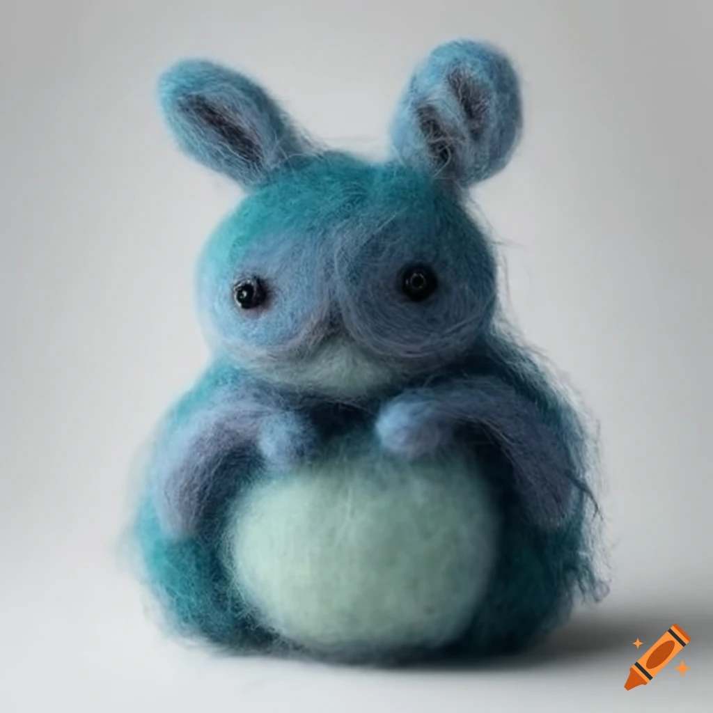 Felted wool creatures in wonderland