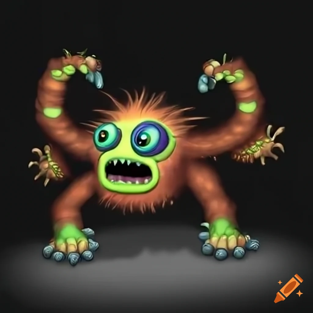 My singing monsters eye covered monster with 2 arms and no legs