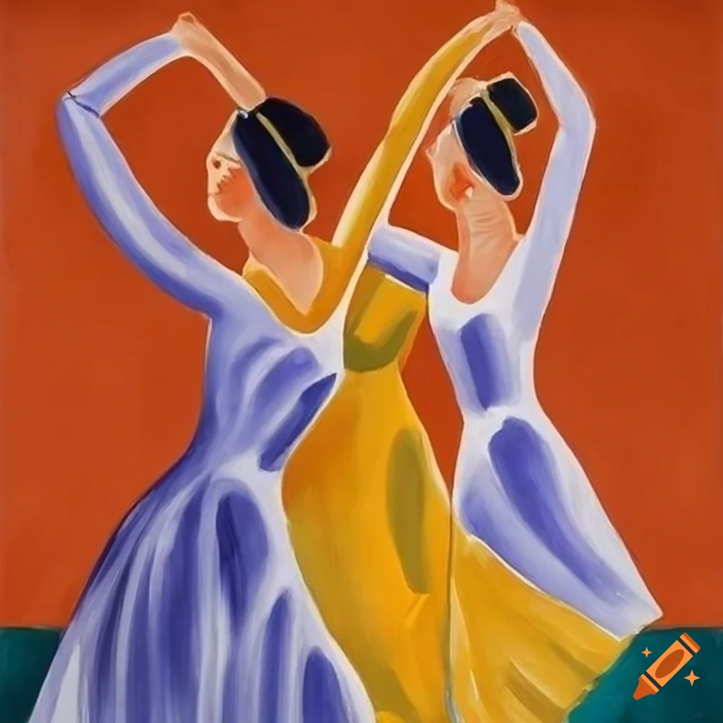 Spanish women dancing in style matisse art on Craiyon