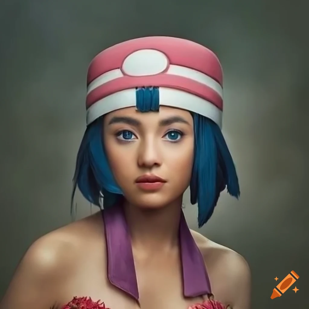 A stunning photo of dawn from pokemon in realistic style, high res on ...