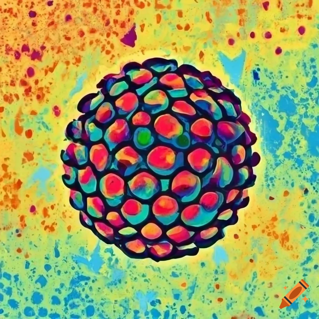 Simple modern illustration style, Thunder god, dots, spots, Kirby dots ...