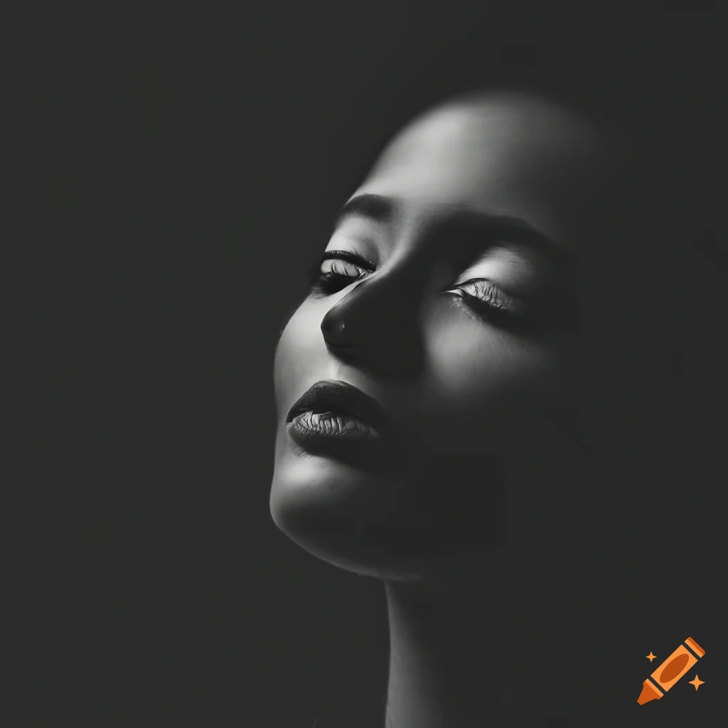 Mindfulness in black and white on Craiyon