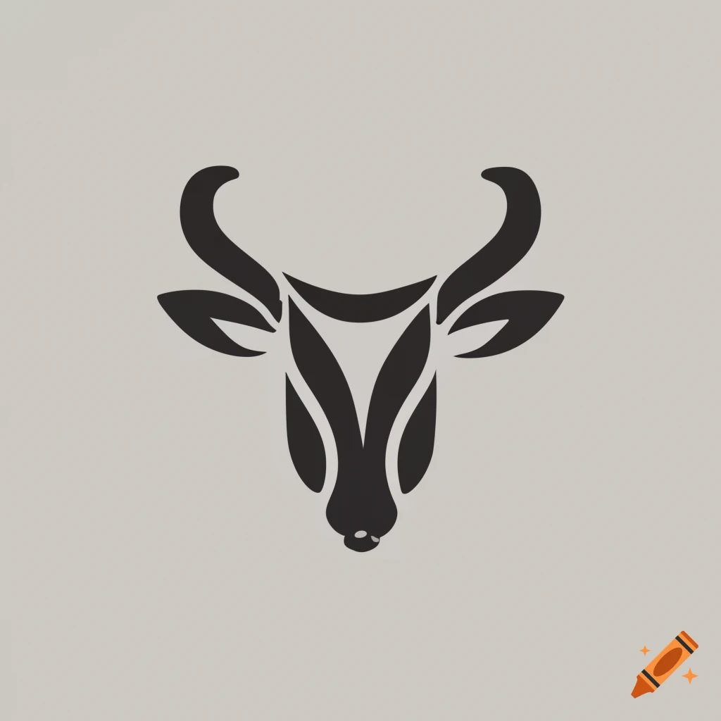 Simple animal head logo vector in line art style on Craiyon