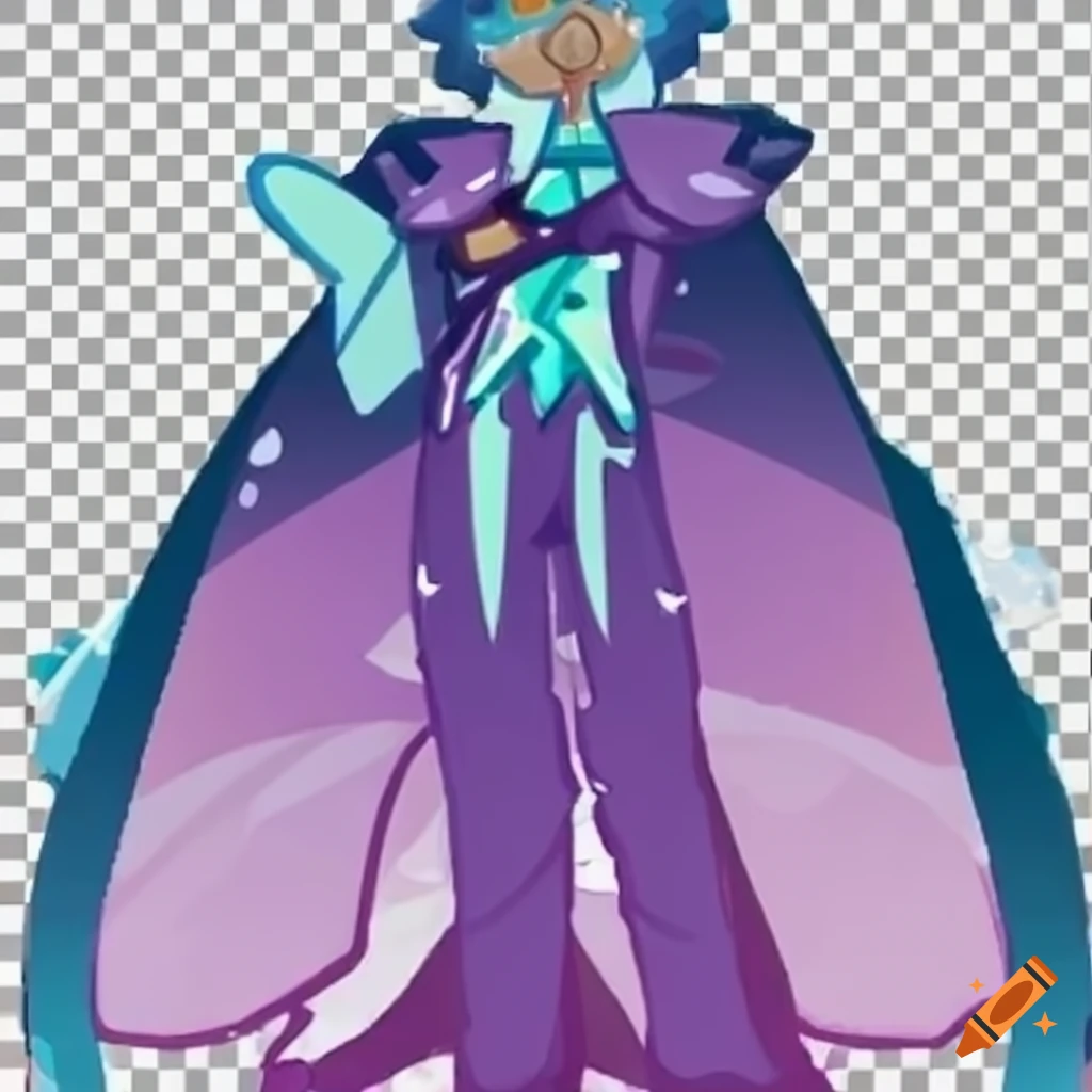 Sugar crystal cookie run kingdom character blue colors male on Craiyon