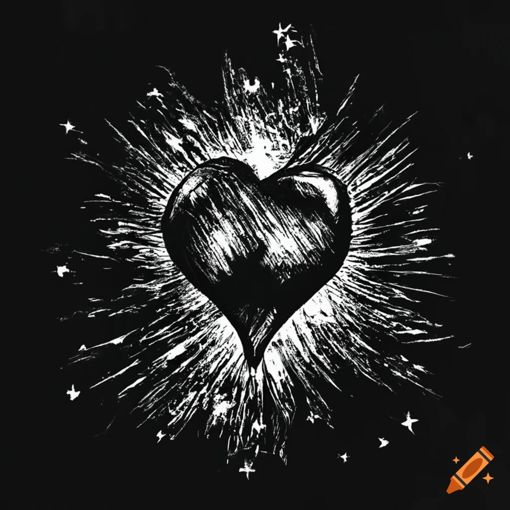 Goth emo stars wallpaper grunge sketch black and white