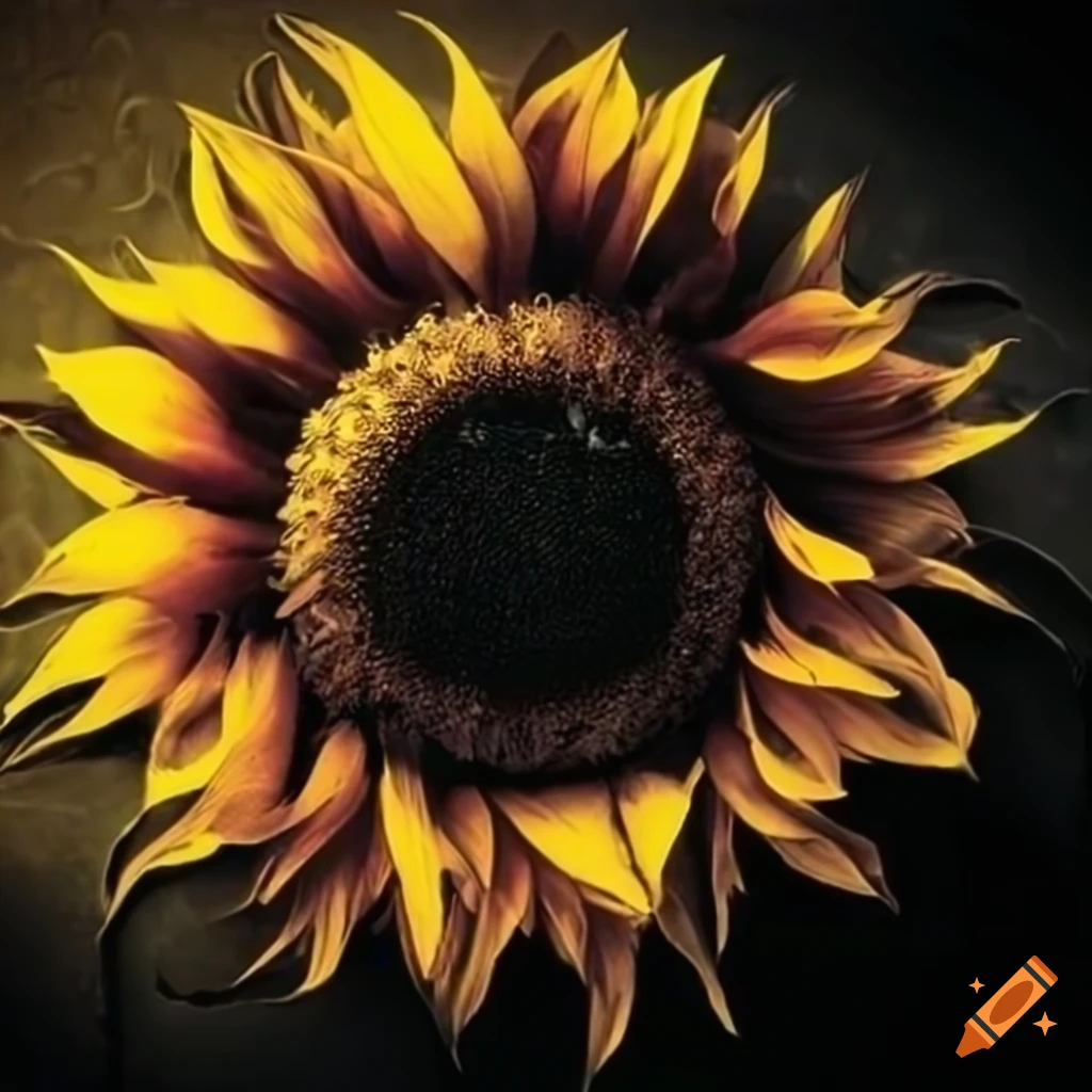 Sunflower gothic style evil