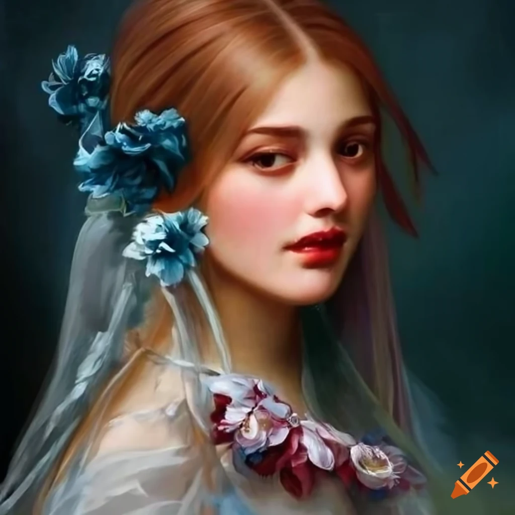 Olpntng style, Francois Boucher, floating smock soft skin girl wrapped ...