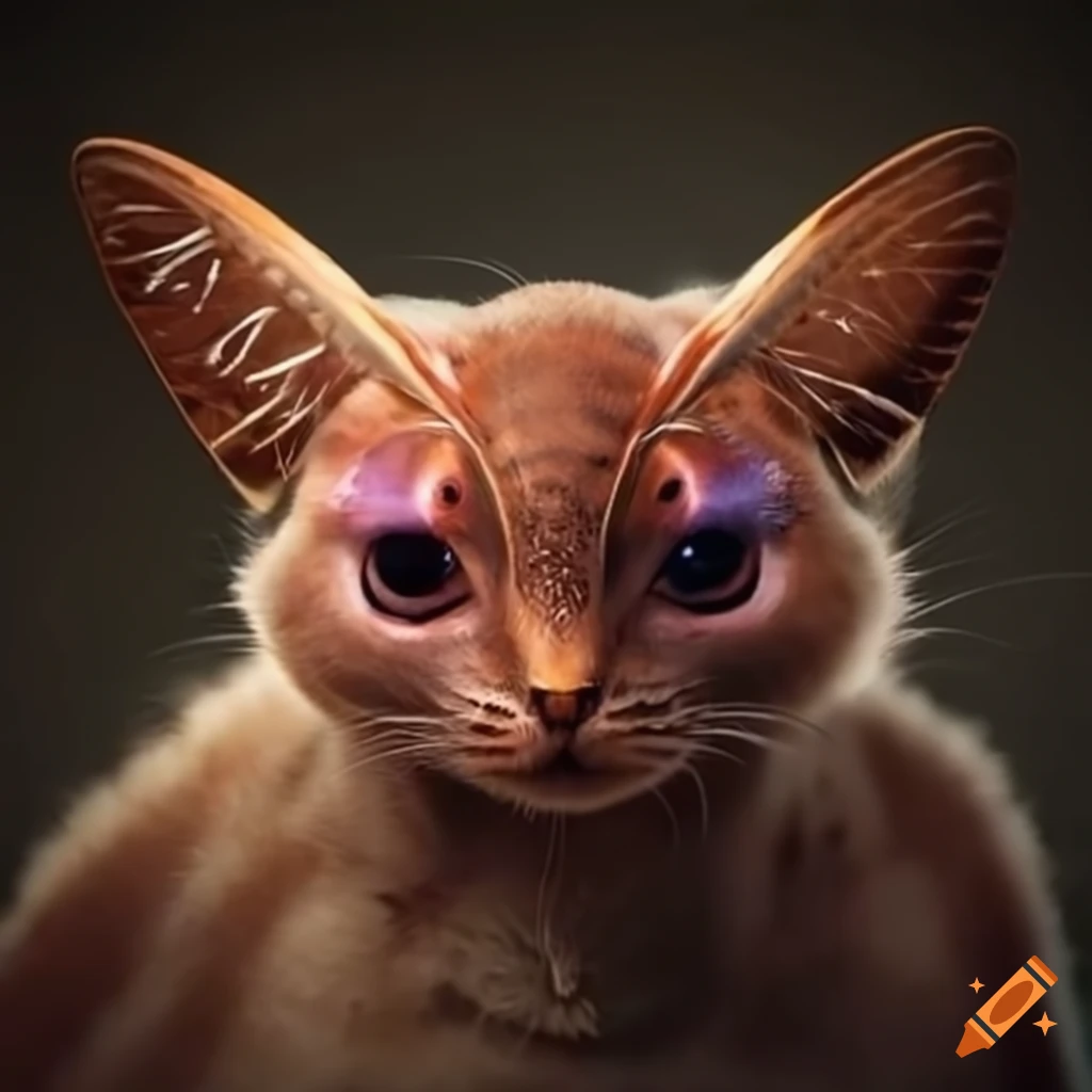 A whimsical mammal-insect hybrid creature inspired by both cats and ...