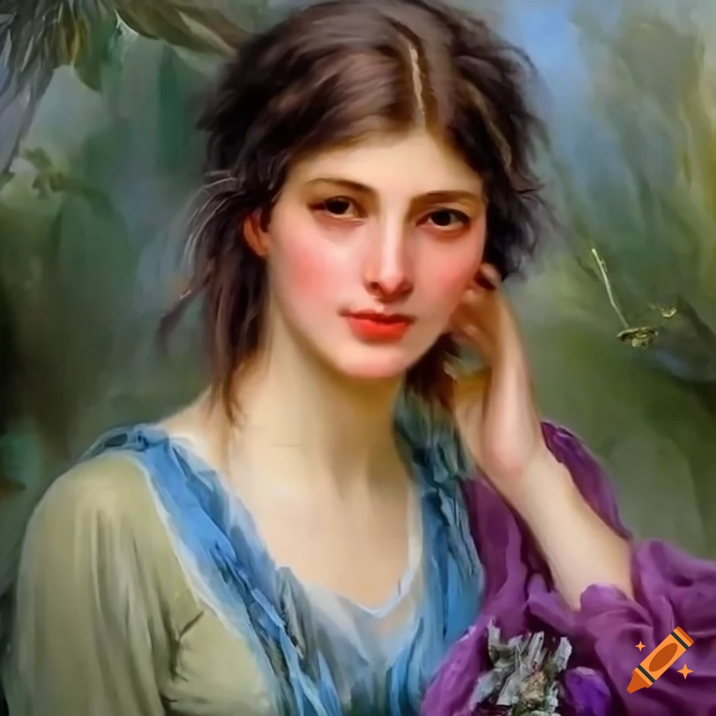 Olpntng style, Francois Boucher, floating smock soft skin girl wrapped ...