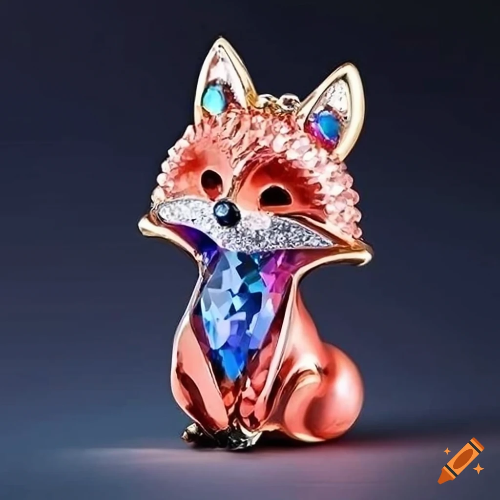 Fox pendant expensive fancy gems jewels tasteful cute elegant