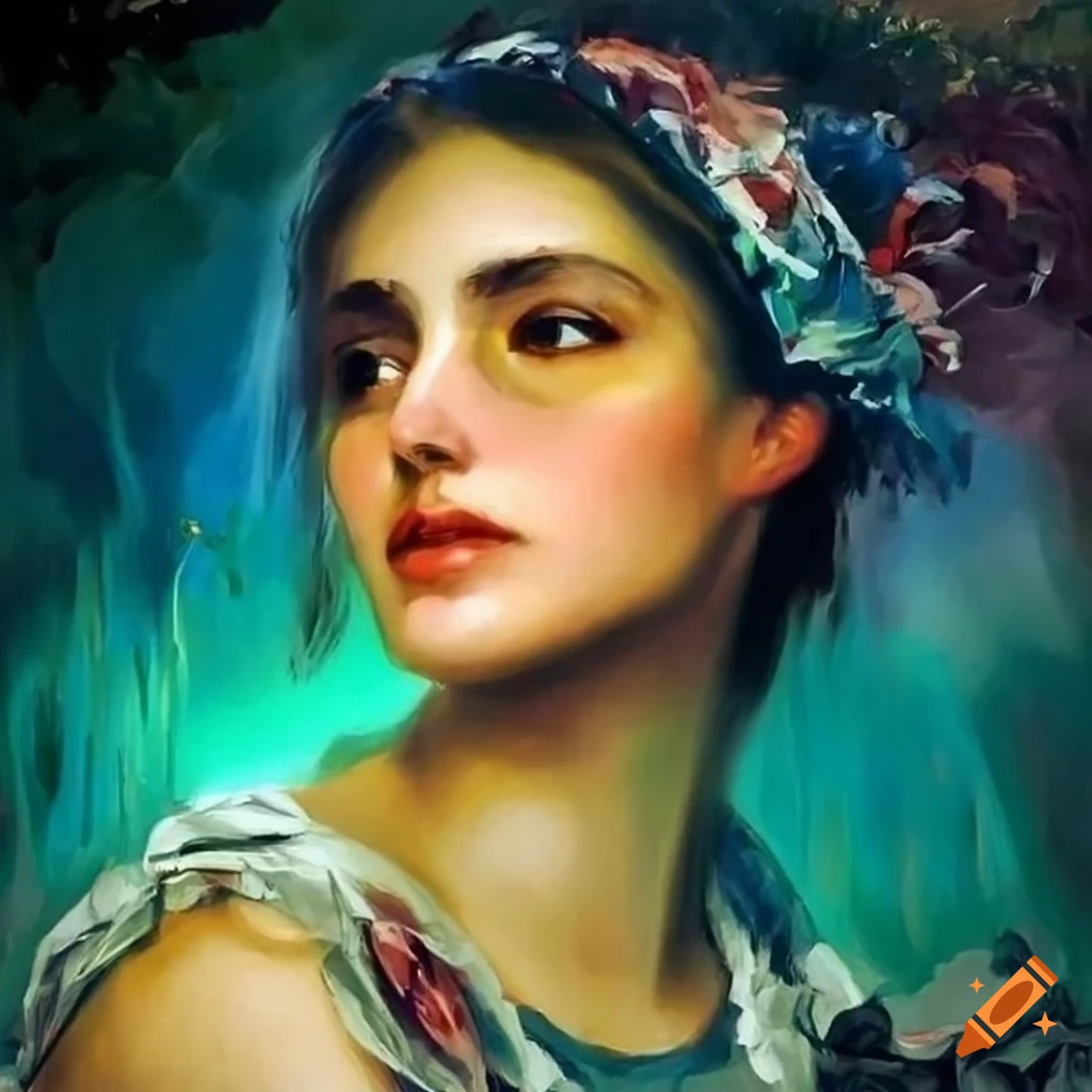 Olpntng style, Francois Boucher, floating smock soft skin girl wrapped ...