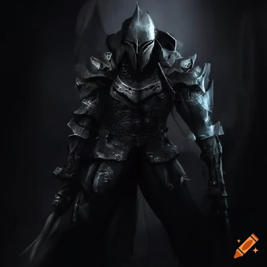 Realistic shadow knight hunter on Craiyon