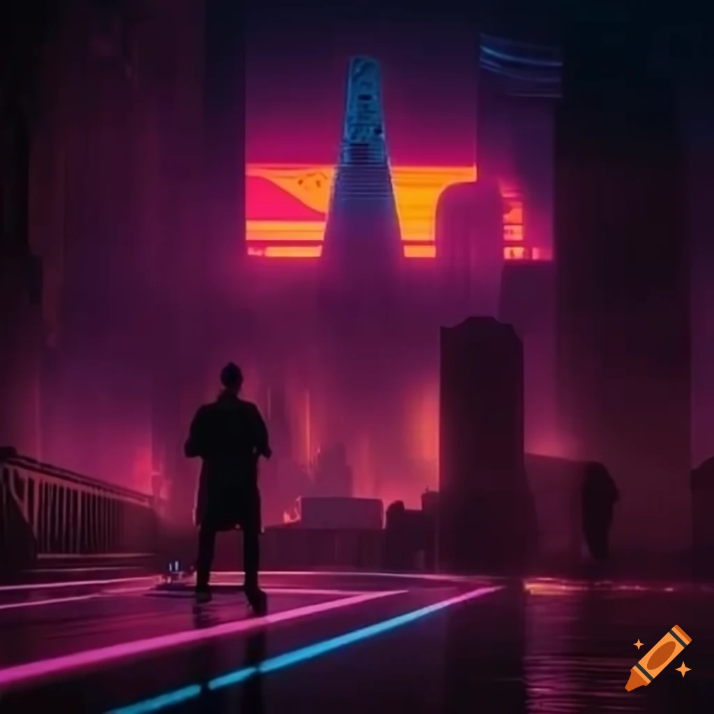 Synthwave the new testament and the book of tao combined, blade runner