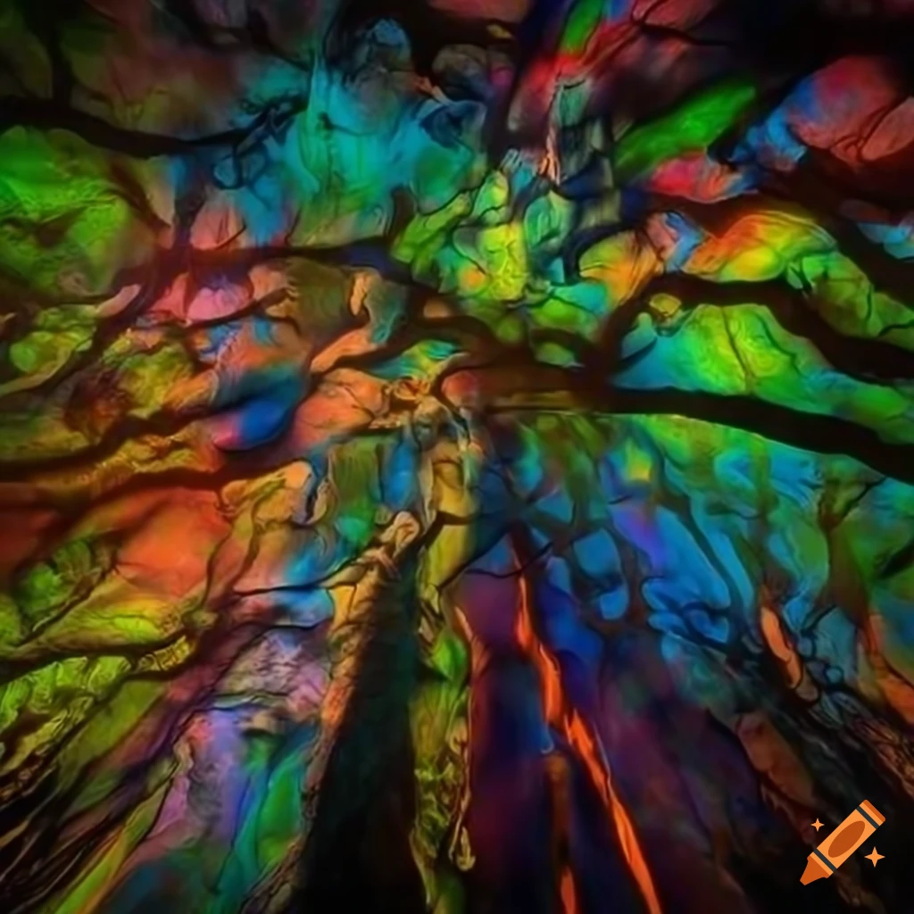 Psychedelic mountain scape