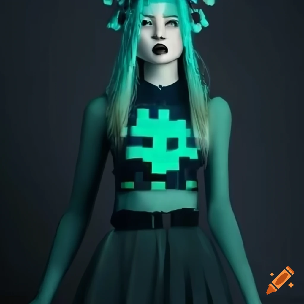 Realistic Depiction Of A Female Minecraft Warden Character On Craiyon