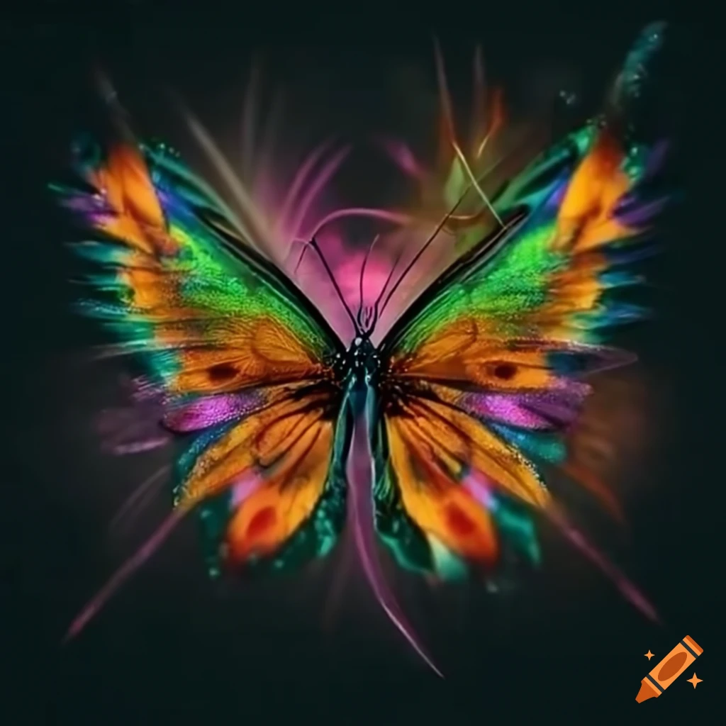 Beautiful butterfly transformation on Craiyon