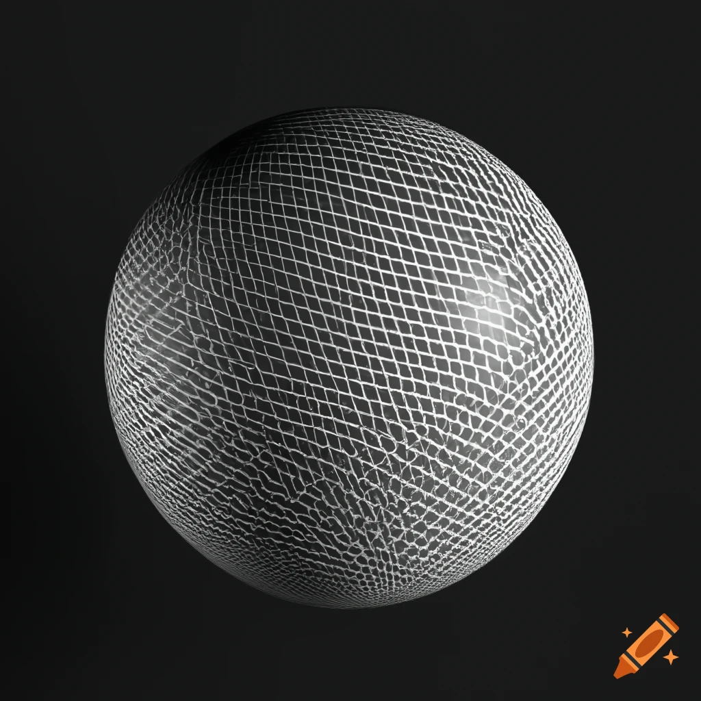 Black background with one sphere. in one sphere there are many kinds of ...