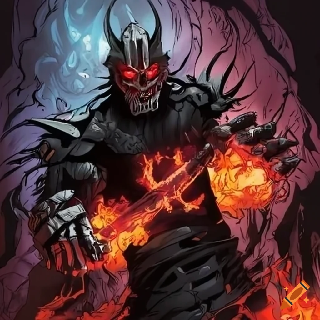 The shredder fused with ghost rider on Craiyon