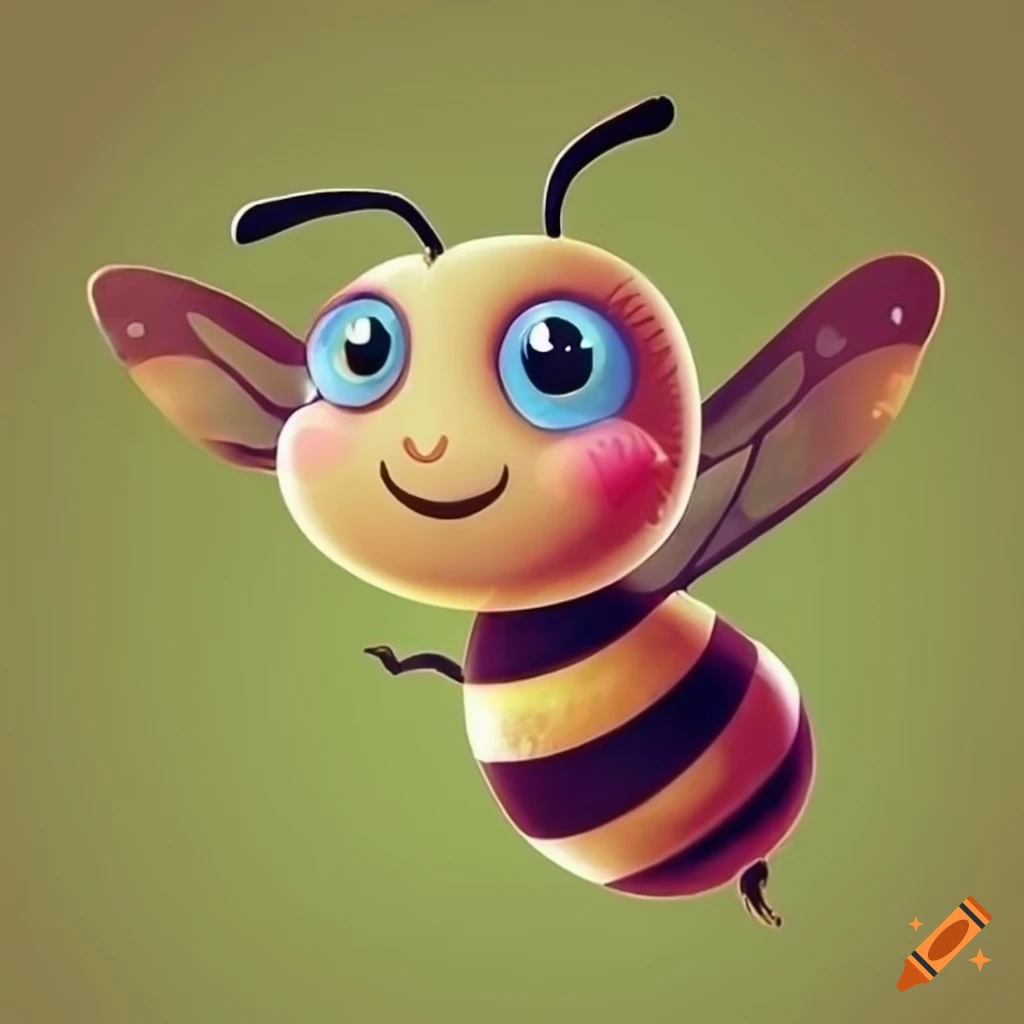 Cute bee on Craiyon