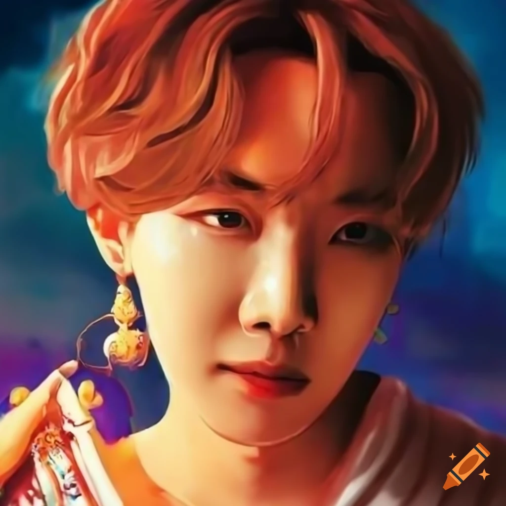 Image of jung hoseok as mythical god of the sun