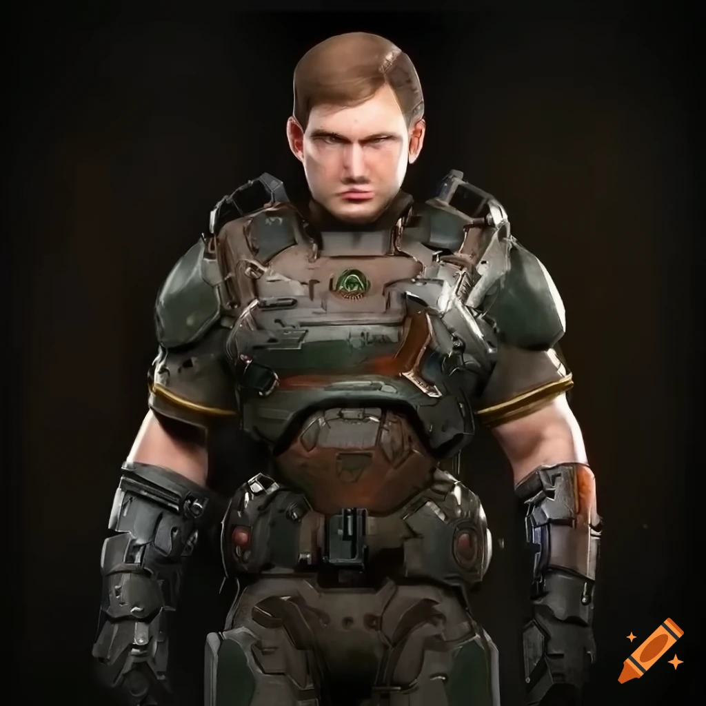 High quality and realistic portrait of human marine character from the ...