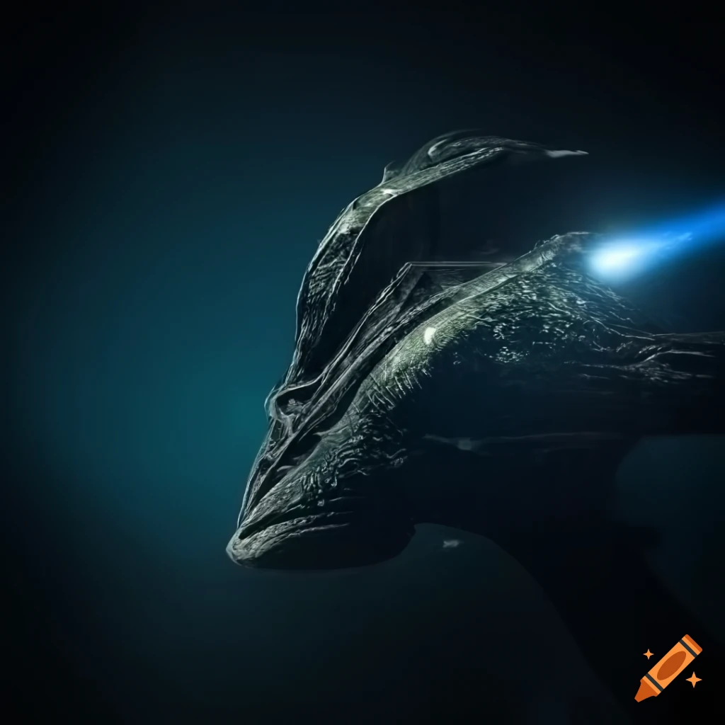 Covenant alien space ship (8k, photorealistic, high quality)